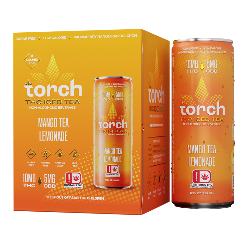Torch Mango Tea Lemonade D9 THC Iced Tea Beverage – Torch Hemp