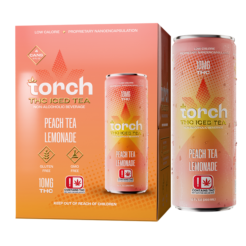 Torch Peach Tea Lemonade D9 THC Iced Tea Beverage – Torch Hemp