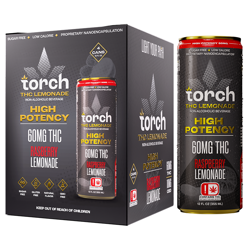 Torch Raspberry Lemonade High Potency Seltzer - 60mg D9 THC – Torch Hemp