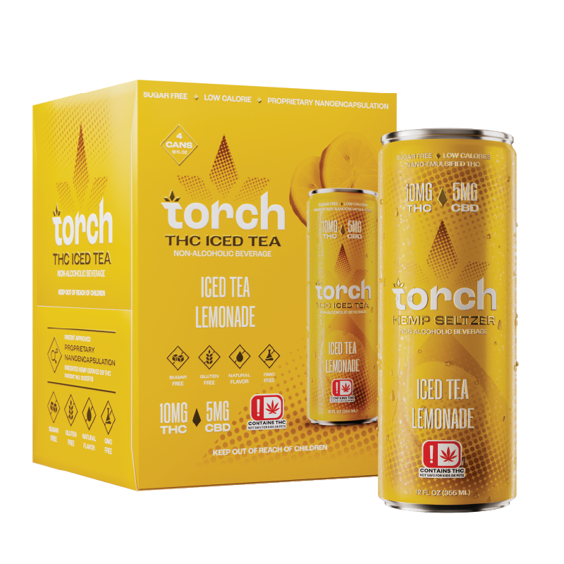 Torch Peach Tea Lemonade D9 THC Iced Tea Beverage – Torch Hemp