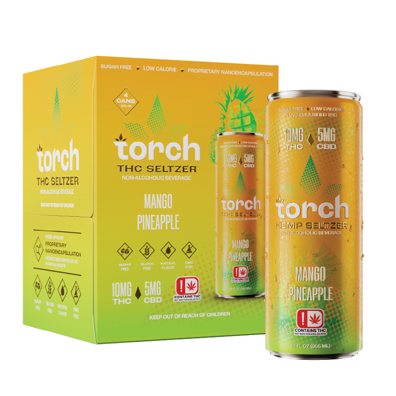 Torch Mango Pineapple D9 THC Seltzer Beverage – Torch Hemp