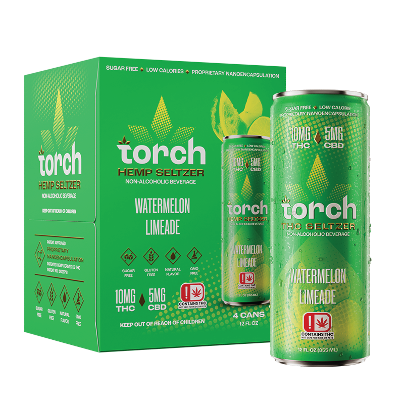 Torch Watermelon Limeade D9 THC Seltzer Beverage – Torch Hemp