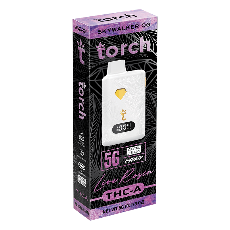 Torch Live Rosin Skywalker OG | HYBRID | 5G THC-A Disposable – Torch Hemp
